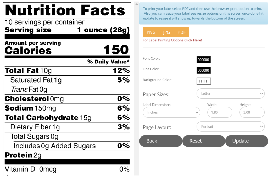 Food Labeling - Nutrition Food Labels - Nutritionist Pro