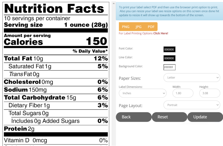 Food Labeling - Nutrition Food Labels - Nutritionist Pro